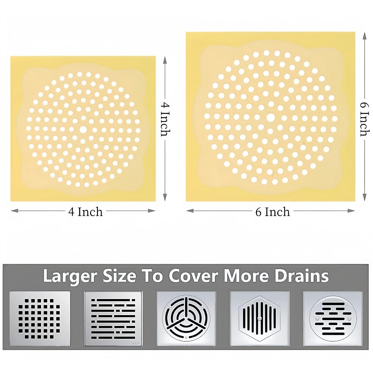 30 Pack, 4 Inch Shower Drain Hair Catcher,Drain Hair Catcher,Disposable Shower Drain Hair Catcher for Bathroom,Laundry,Bathtub,Kitchen Sink