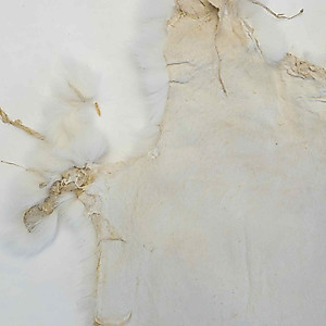 SLC Genuine White Rabbit Pelt for Décor & Crafts, Single Genuine Fur Hides