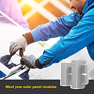 BougeRV 8 Units Solar Panel Mounting z Bracket, Supporting for RV, Roof, Boat, Off Grid, 2 Set of 4 Units