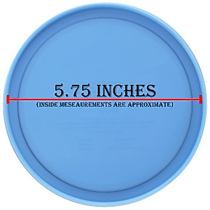 Pyrex 7401-PC 3-cup Blue Cornflower Round Plastic Food Storage Replacement Lids - 2 Pack
