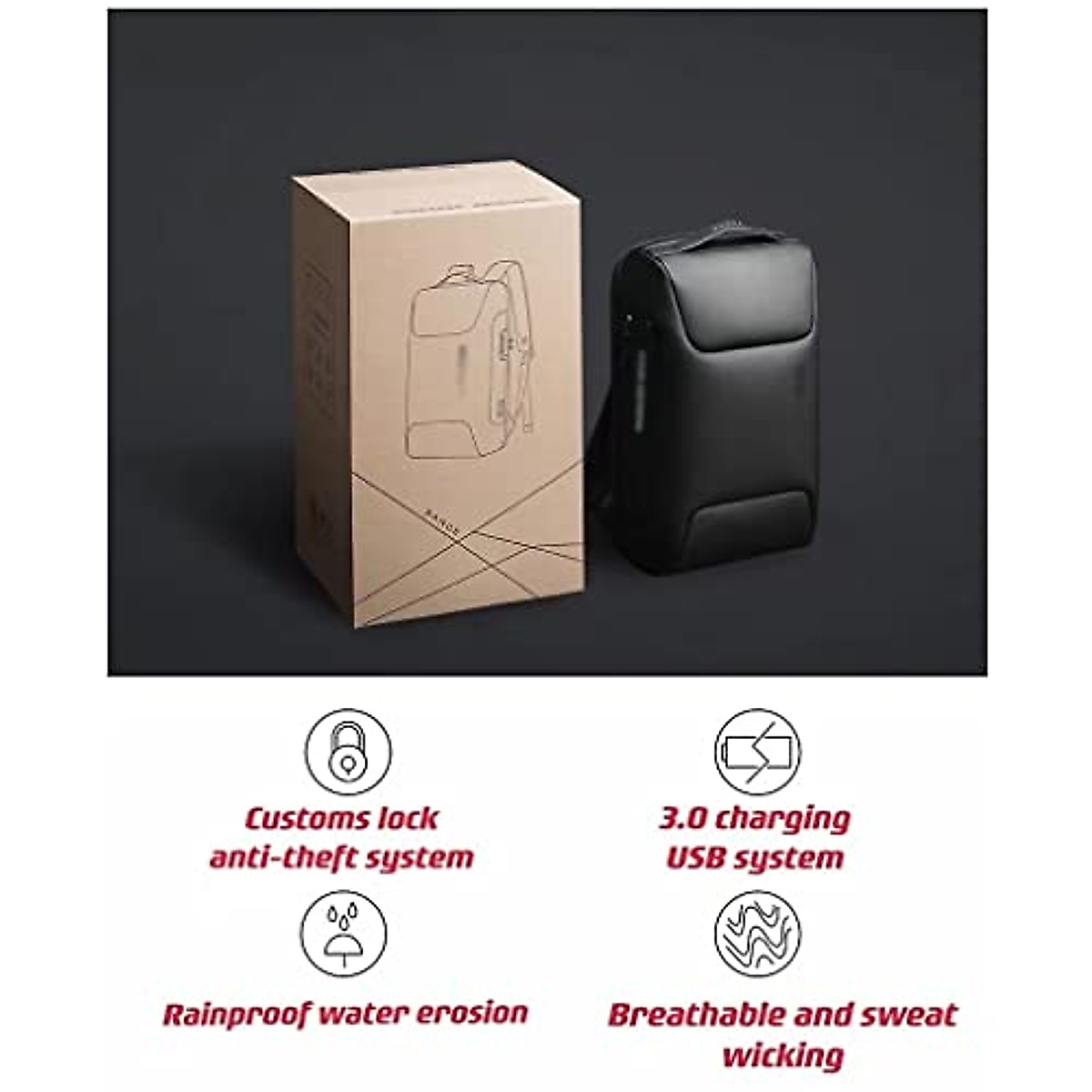 Light Oxford Cloth Business Backpack，Men Ultra-Thin Waterproof Computer Daypack，Expandable、Leisure、Outdoor Travel Rucksack Trip (Color : Light Gray, Size : 15.6inchs)