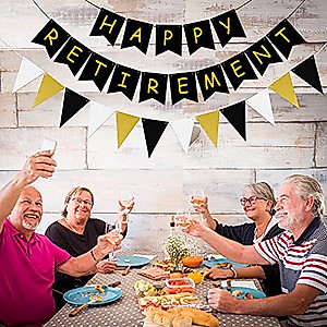BIEUFBJI Happy Retirement Banner Retirement Theme Party Decorations Kit Retirement Party Decorations for Men Women