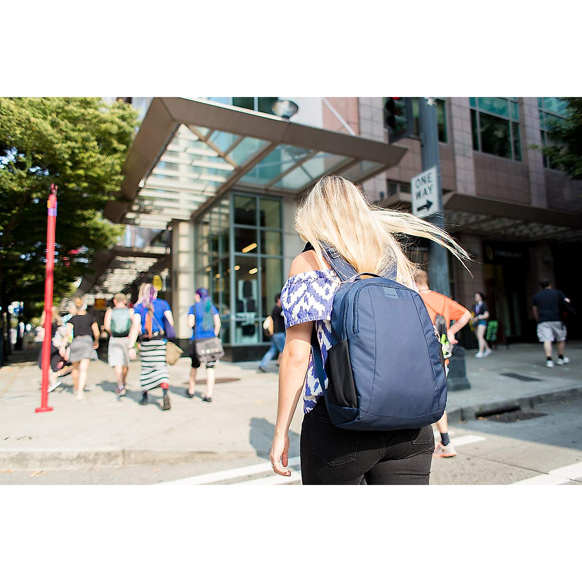 Pacsafe Metrosafe LS350 15 Liter Anti Theft Laptop Daypack / Backpack - with Padded 13" Laptop Sleeve, Adjustable Shoulder Straps, Patented Security Technology, Black