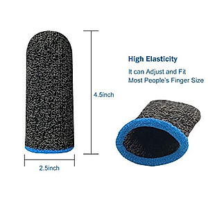 Mobile Gaming Finger Thumb Sleeves,Anti-Sweat Breathable Seamless Thumb Touchscreen Finger Covers for League of Legend, PUBG, Rules of Survival, Knives Out
