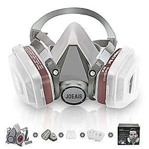 JOEAIS HAOX Large Half Facepiece Reusable Respirator 6200, Professional Organic Steam Respirator Widely Used in Paint Spray, Chemical, Woodworking