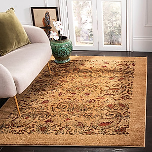 SAFAVIEH Lyndhurst Collection Area Rug - 9' x 12', Beige & Multi, Traditional Paisley Design, Non-Shedding & Easy Care, Ideal for High Traffic Areas in Living Room, Bedroom (LNH224A)