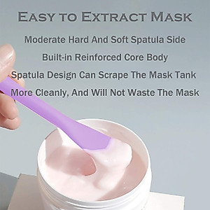 RamPula Silicone Facial Mask Applicator Face Masks Skincare Brush Facial Scrubber Double-Head Lotion Spatula Scoop for Makeup,Foundation,Cream,Lotion,Moisturizer,Gel,Peel,Mud Masks (Purple+Gray)