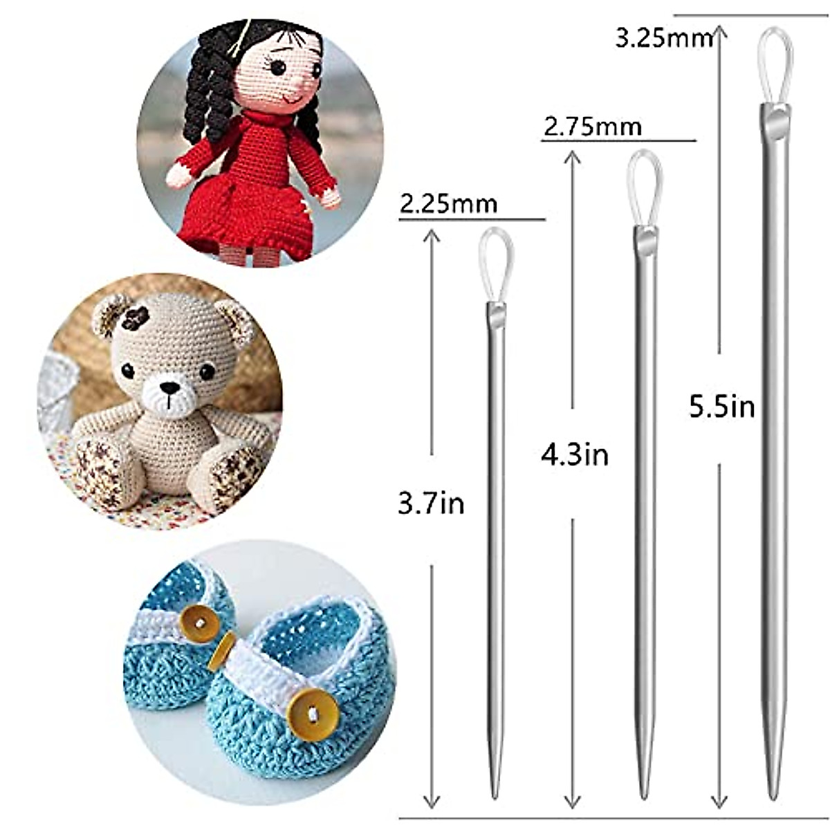 24pcs Yarn Needle Tapestry Needles,Darning Needle Yarn Needles,Big Eye Blunt Knitting Needles with Stitch Markers for Knitting Crocheting
