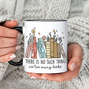 Hyturtle Book Lover Coffee Mug 11oz - There Is No Such Thing - Gifts For Book Lover On Christmas, Birthday - Librarian Mug for Women - Bookish Gifts - Bookworm Cup - Gift For Her - Gifts for Readers