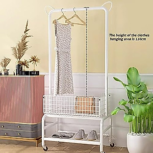 OTBK Clothing Garment Rack Multifunctional Clothes Organizer With Cat Ears The Non-slip Beads For Hanging Clothes,Shoes,Bags (Color : Gold)
