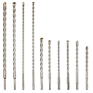 Kanizz Portable Construction Drill Bits SDS Plus Rotary Hammer Drill Bits Concrete Masonry Hole Universal Tool Set, Set of 20pcs