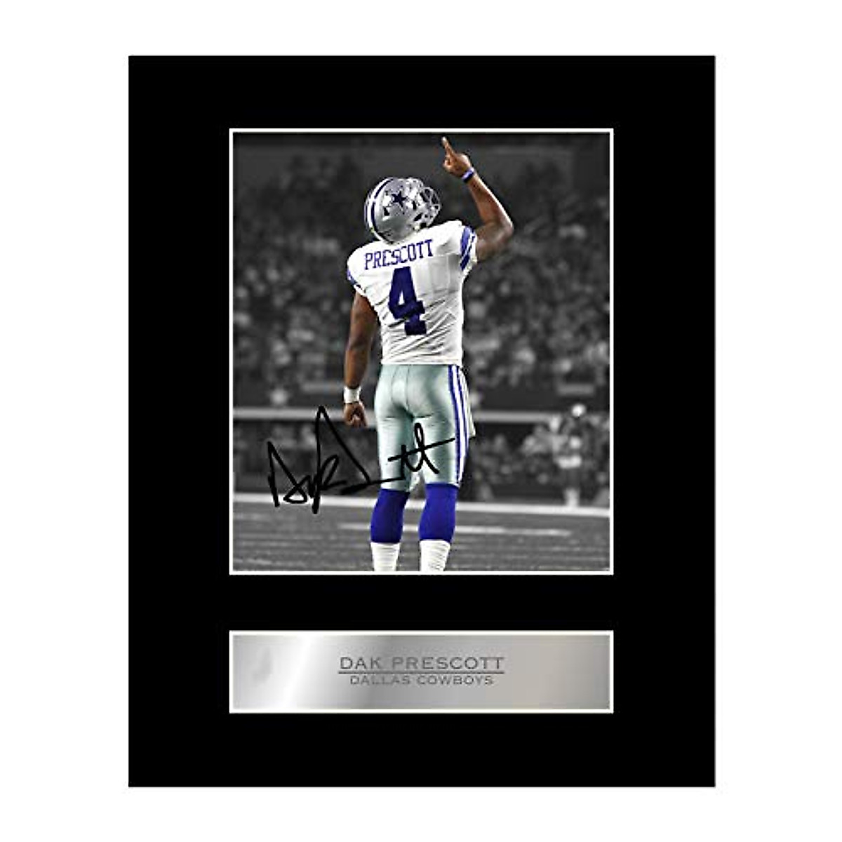 iconic pics Dak Prescott Print Signed Mounted Photo Display Autographed Picture Print