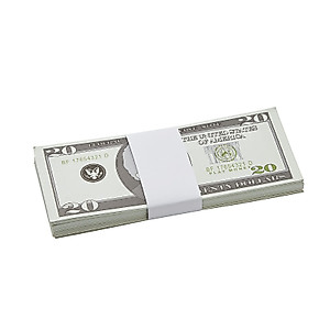 Juvale 300 Pack Money Bands for Cash, Blank Self-Adhesive Currency Straps, Bill Wrappers (White, 7.8x1.2 in)
