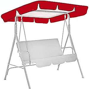 Replacement Canopy for Garden Swing Seat,Swing Top Cover Canopy Replacement,Swing Chair Top Cover Roof Sun Shade Sun Lounger for Outdoor,UV Resistent- Cover Only