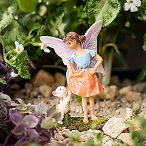 PRETMANNS Fairy Garden Fairies - Fairy Garden Accessories - Fairies for Fairy Garden Outdoor - Garden Fairy Figurine Ava with Cat for Miniature Garden - 1 Item