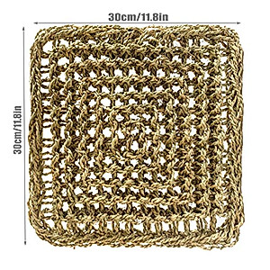 Hamiledyi Rabbit Seagrass Mat Activity Mat Bunny Chew Toy Small Animal Activity Play Ball Carrot Toy for Hamster Guinea Pigs Gerbils