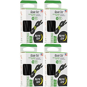 Nite Ize Gtpp6-01-R8 6" Black Gear Tie Propack 12 Count