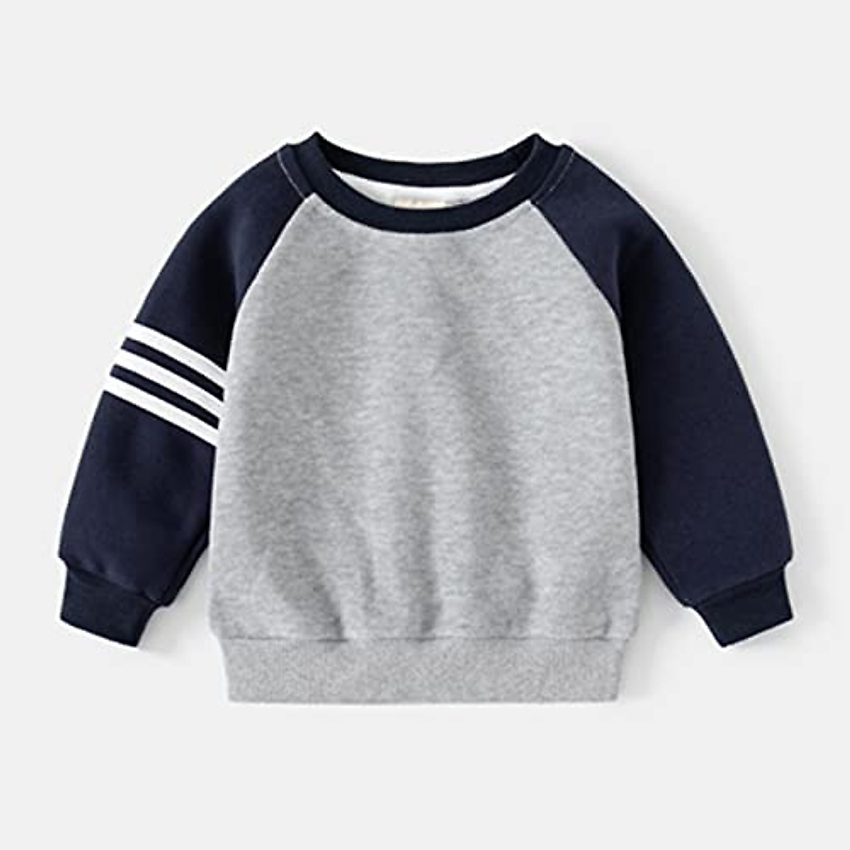 Avidqueen Toddler Baby Boy Clothes Sweatshirt Outfits Little Boy Outfits Long Sleeve Tops and Pants Set(5-Navy gray,2-3T)