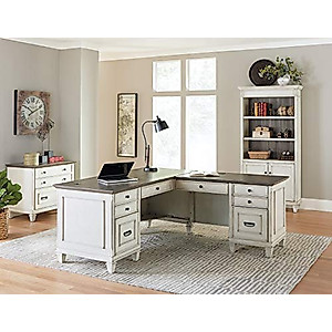 Martin Furniture Pedestal Desk, White