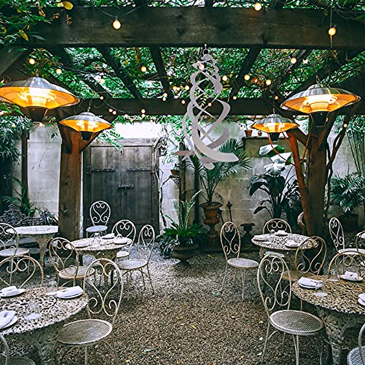 generic Reflective Spiral Rods for Bird Garden Bird Rods Hanging Revolving Bird Pendants for Lawn Balcony Pathway Silver 3pcs