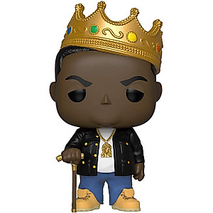 Funko Notorious B.I.G. w/ Crown: Notorious B.I.G. x POP! Rocks Vinyl Figure & 1 POP! Compatible PET Plastic Graphical Protector Bundle [#077 / 31550 - B]