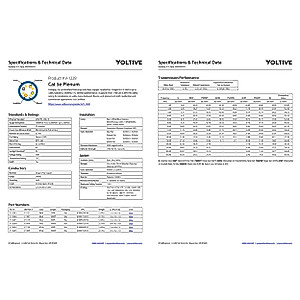 Voltive Cat5e Plenum (CMP), 1000ft, Blue - Solid Bare Copper Bulk Ethernet Cable - UTP - 350MHz - UL Certified & ETL Verified