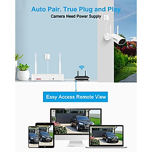 Wireless Security Camera System,ANRAN 8 Channel 2K NVR 4Pcs 3MP Home WiFi Security Camera Outdoor with1TB Hard Driver,Night Vision, IP66 Waterproof, Motion Alert, Remote Access…