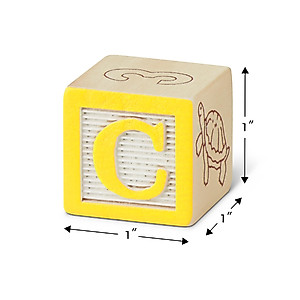 Melissa & Doug Deluxe ABC/123 1-Inch Blocks Set With Storage Pouch (50 pcs) - Letters And Numbers/ABC Classic Wooden Blocks For Toddlers And Kids Ages 2+