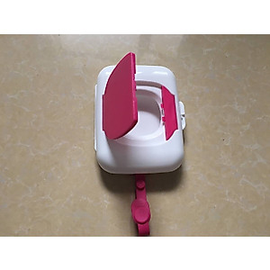 Portable Wet Tissue Box Wipes Dispenser Case Outdoor Tissue Box for Baby Travel (red)