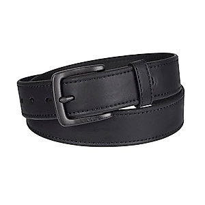 Levi's Men's Casual Leather Belt, Matte Black, Large (38-40)