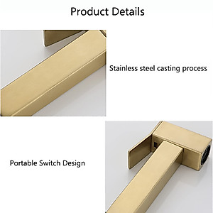 Handheld Bidet Sprayer for Toilet Brass Bathroom Cloth Diaper Sprayer Set with Single Cold Water, Wall Mount Toilet Bidet Sprayer Kit for Feminine Hygiene,Black (Color : Brushed Gold)