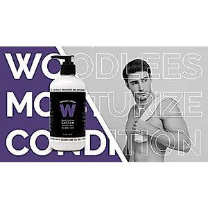 Woodlee’s by Men’s Ultimate Grooming – All In One Conditioning Lotion - Men’s Leave In Conditioner - Hair & Body Moisturizer – Shave And After Shave Lotion - Infused With Coconut Oil & Tea Tree Oil - Non Greasy (32 oz)