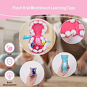 vocheer Educational Plush Toy, Preschool Montessori Educational Toys for Kids, Teaching Kid How to Protect Teeth and Learning What in Their Oral