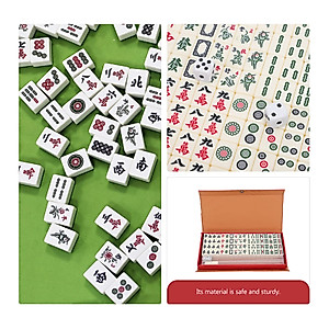 PRETYZOOM Chinese Mahjong Game Travel Mahjong Set Mahjong Board Game Mini Mahjong Travel Set Mini Mahjong Game