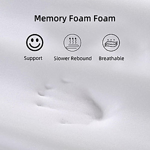 SUQ I OME Slim Sleeper-Thin Memory Foam Pillow for Sleeping,1.9'' to 2.4 '' Thin & Low Cervical Profile, Soft, for Neck Pain, Stomacher, Back and Side Sleeper(23.6x13.7x2.4/1.9 inch,White)