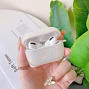 Cocomii Pearl AirPods Pro Case - Pearl Glitter - Slim - Lightweight - Glossy - Keychain Ring Shiny Sparkle Sequin Bling - Luxury Headphone Case Cover Compatible with Apple AirPods Pro (Iridescent)