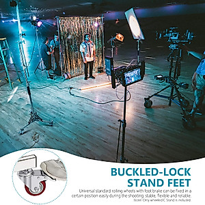 Neewer Heavy Duty Light Stand with Casters, Adjustable Tripod Stand with 100% Stainless Steel, Photography Wheeled Base Stand for Studio Softbox, Monolight, Reflector, Max Height: 10ft/305cm