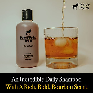 Pete & Pedro BOLD - Bourbon Scented Daily Haircare Shampoo | Bourbon-Scented Uber-Rich Daily Hair Shampoo For Men And All Hair Types | As Seen on Shark Tank, 8.5 oz.