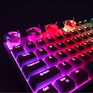 CN GAMING Fruit Drink Watermelon Style Cute Keycap, Artisan Resin Keycap, Esc Key Cap for Cherry MX Mechanical Keyboard DIY Backlit Keycaps Replace