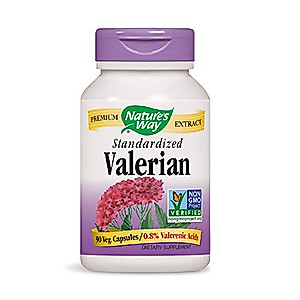 Nature's Way Valerian; 08% Valerenic Acids; Non-GMO Project Verified; Gluten Free; 90 VCaps (Pack of 2)