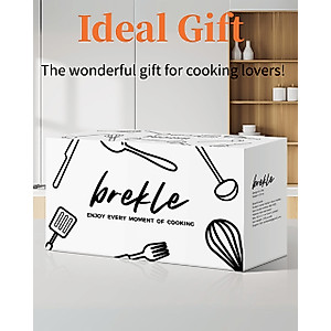 brekle White Kitchen Utensil Holder Rustic Large Wooden Utensil Organizer Cooking Tools Storage