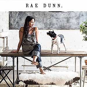 Rae Dunn Dog Bed, Memory Foam Pet Bed with Removable Cover for Small, Medium, and Large Dogs, Durable Dog Mattress, Large, Taupe