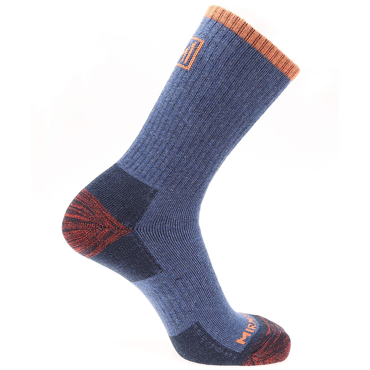 MIRMARU Men’s 5 Pairs Hiking Outdoor Trail Running Trekking Moisture Control Terry Full-Cushioned Crew Socks (M266-LARGE)