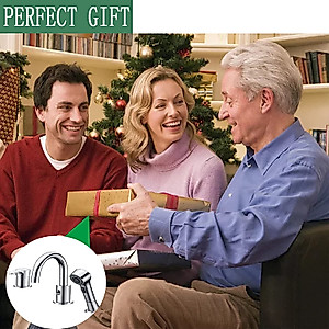 CREA Bathroom Faucet 3 Hole Bathtub Widespread Sink Faucets Chrome with Shower Diverter Pull Out Shower Head Roman Bathtub Waterfall Spout Filler Faucet for Baby Pet Dog Cat Bath Hair Washing