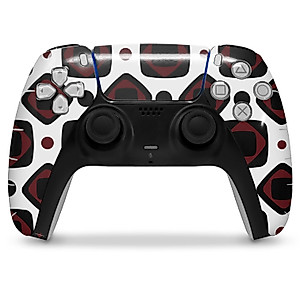 WraptorSkinz Skin Wrap compatible with Sony PS5 DualSense Controller Red And Black Squared (CONTROLLER NOT INCLUDED)