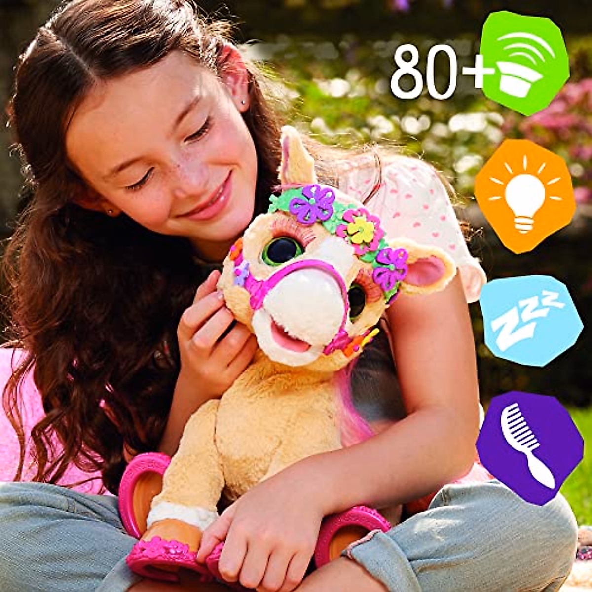 FurReal Cinnamon, My Stylin’ Pony Toy, 14-Inch Electronic Pets, 80+ Sounds & Reactions, 26 Accessories, Interactive Toys for 4 Year Old Girls and Boys and Up