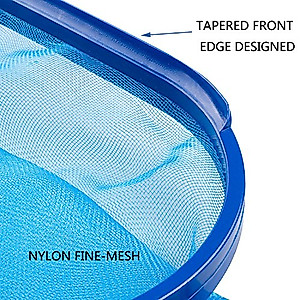 ATIE Pool Spa Leaf Skimmer Rake Net with Deep Pocket for Removing Leaves & Debris, Perfect for In-ground Pool and Above Ground Inflatable Pool