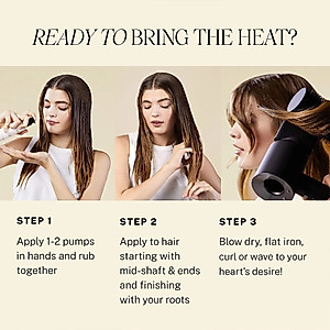 JVN Complete Blowout Styling Milk Heat Protector Cream, Anti-Humidity, Smooths Protects, 3 Fluid Ounces