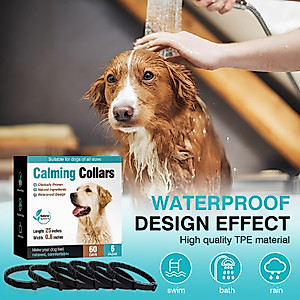 Calming Collar for Dogs 6 Packs Dog Pheromone Collars Relief Anxiety Stress Separation and Bad Behavior Pheromones Calm Lasts 60 Days 25 Inches Size Adjustable Waterproof Fit Small Large Medium Breed