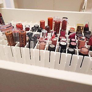 KUKLIPJIM 100 PCS Premium DIY Drawer Dividers, White, Adjustable Drawer Organizers for Perfectly Organized Drawers, Tidying Makeup, Clothes, Underwear, Cutlery, Kitchen, Bathroom, Bedroom, Office